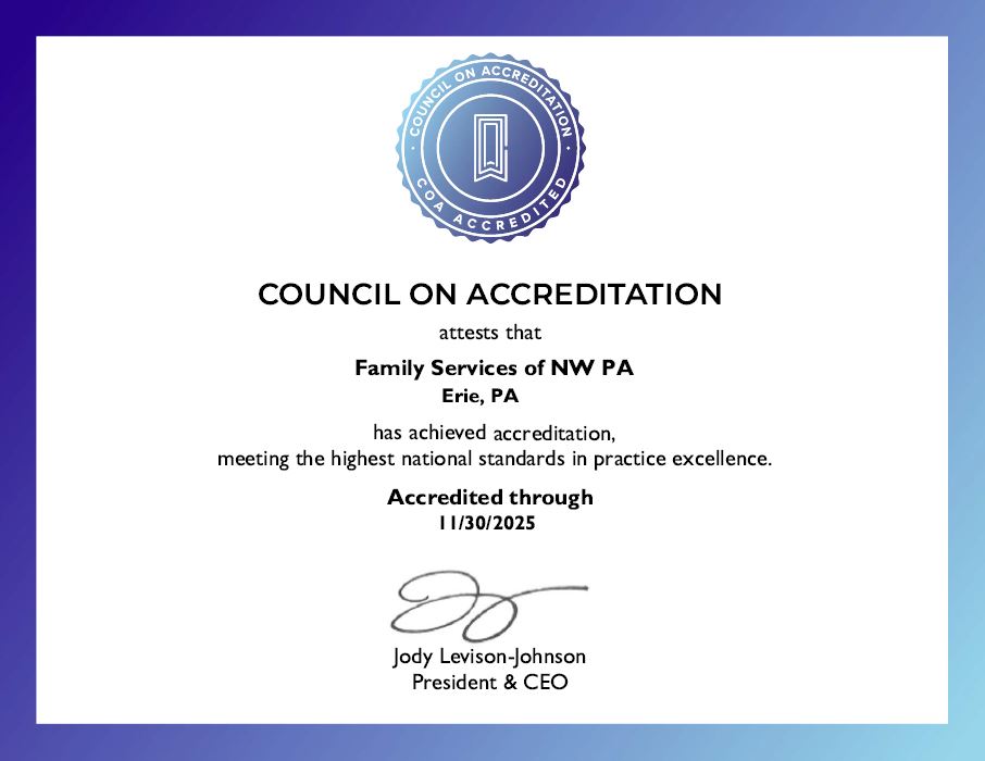 FSNWPA Achieves COA Reaccreditation Family Services Of NW PA